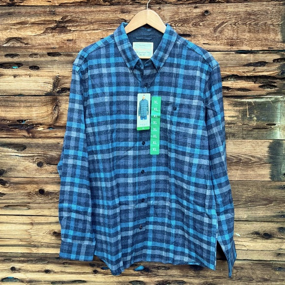 Weatherproof | Shirts | Weatherproof Nwt Blue Plaid Mens Shirt Xl ...